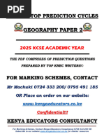 Geography Pp2 Final Gauge Prediction 2025 | PDF | Kenya | Agriculture