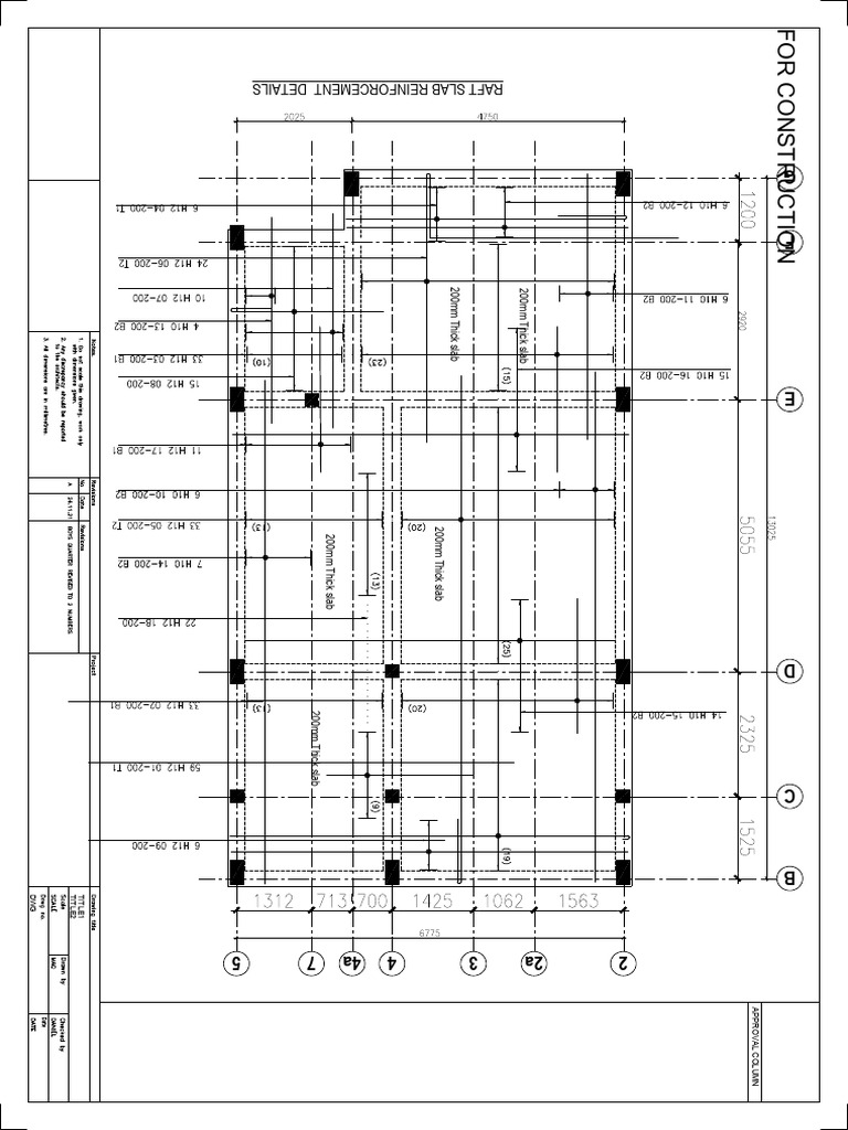 Raft Slab Reinforcement Details | PDF