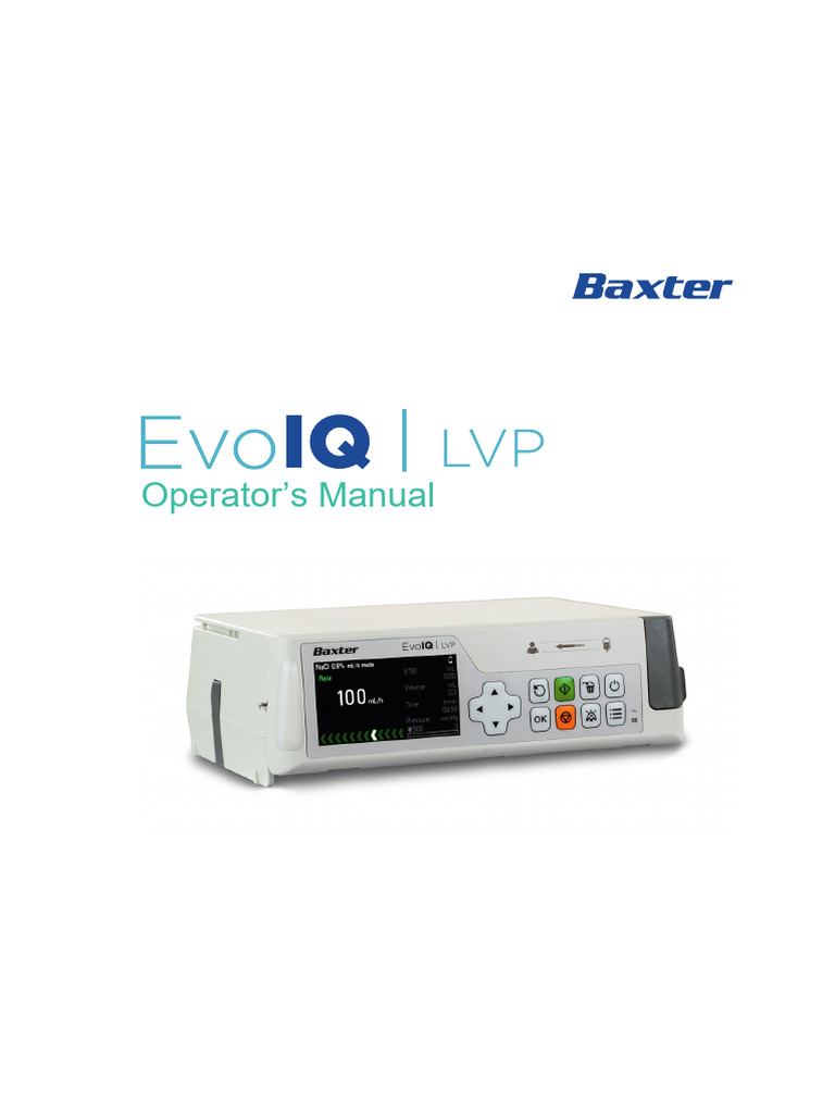 Evo IQ Infusion Pump Operator Manual | PDF | Intravenous Therapy ...