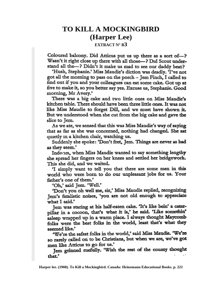 Analyzing Miss Maudie in Mockingbird | PDF
