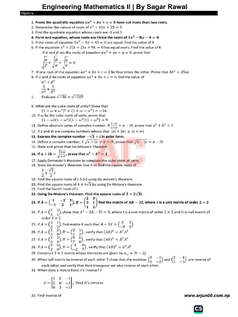 Math Question Paper | PDF