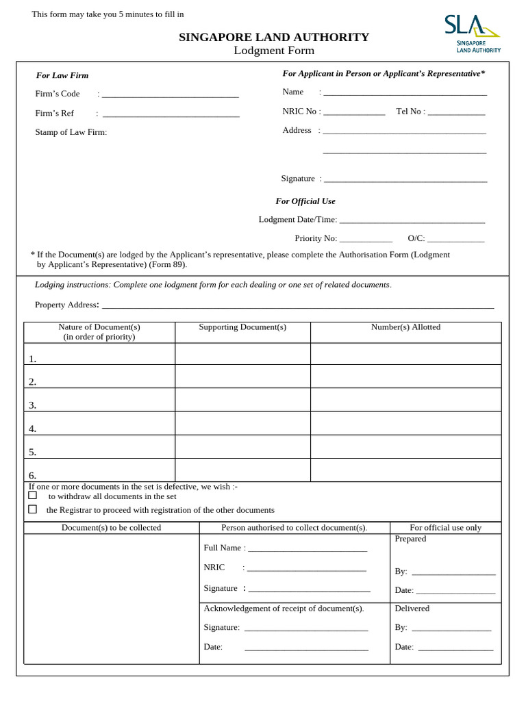 SLA - Lodgement Form | PDF | Chess Theory | Chess