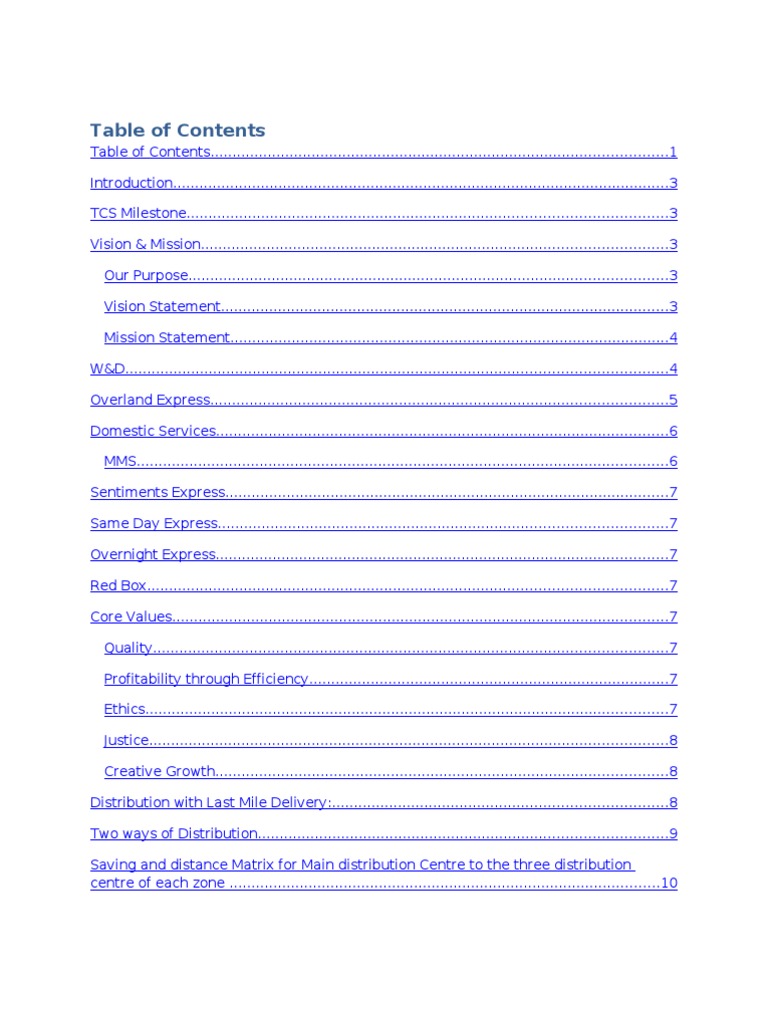 TCS Report | Download Free PDF | Cargo | Logistics
