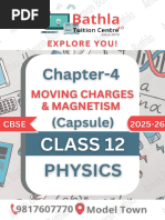 Moving Charges and Magnetism Formula Sheet | PDF | Magnetic Field | Force