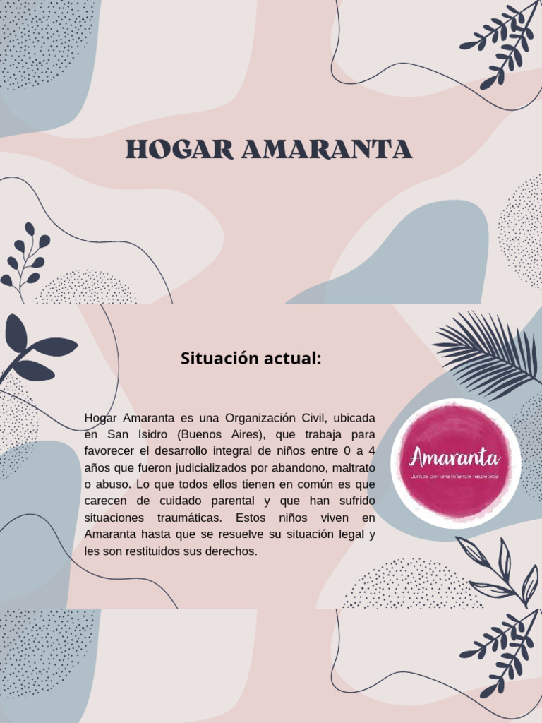 Plan de Marketing, Hogar Amaranta | PDF | Facebook | Organización no gubernamental