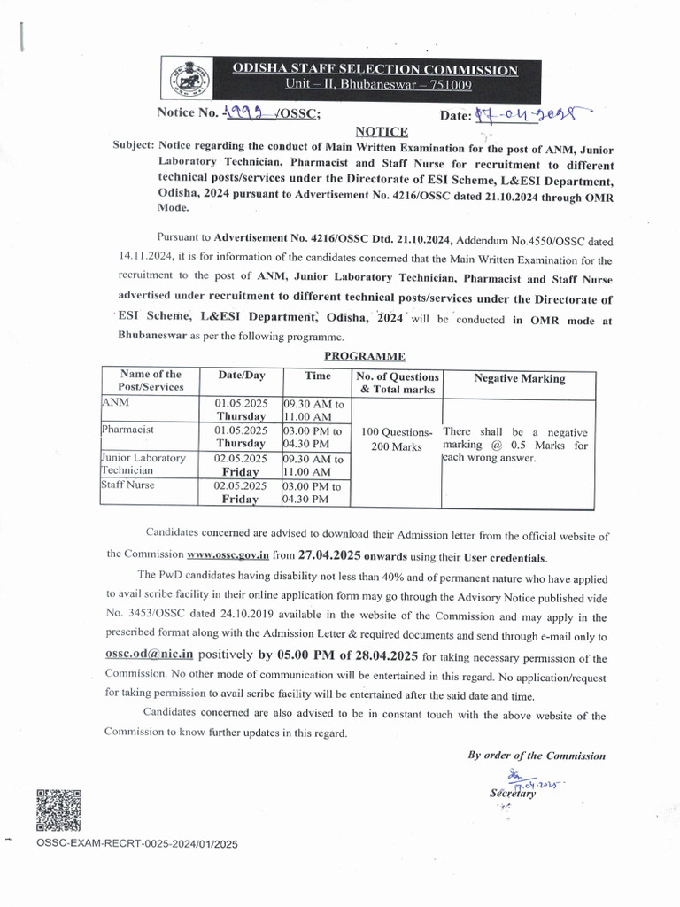 Main Exam of ESI 2024 (1) | PDF