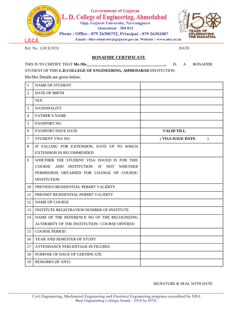 Bonafide Certificate | PDF