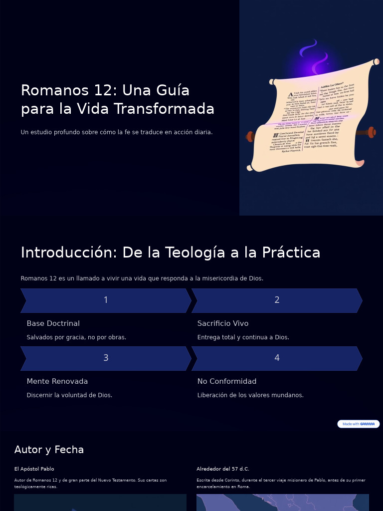 Romanos 12 Una Guia para La Vida Transformada | PDF | Don espiritual | Pablo el apóstol
