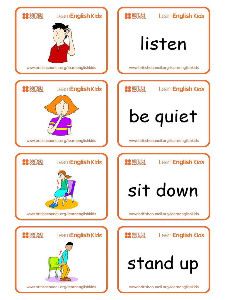 Flashcards Classroom Language | PDF