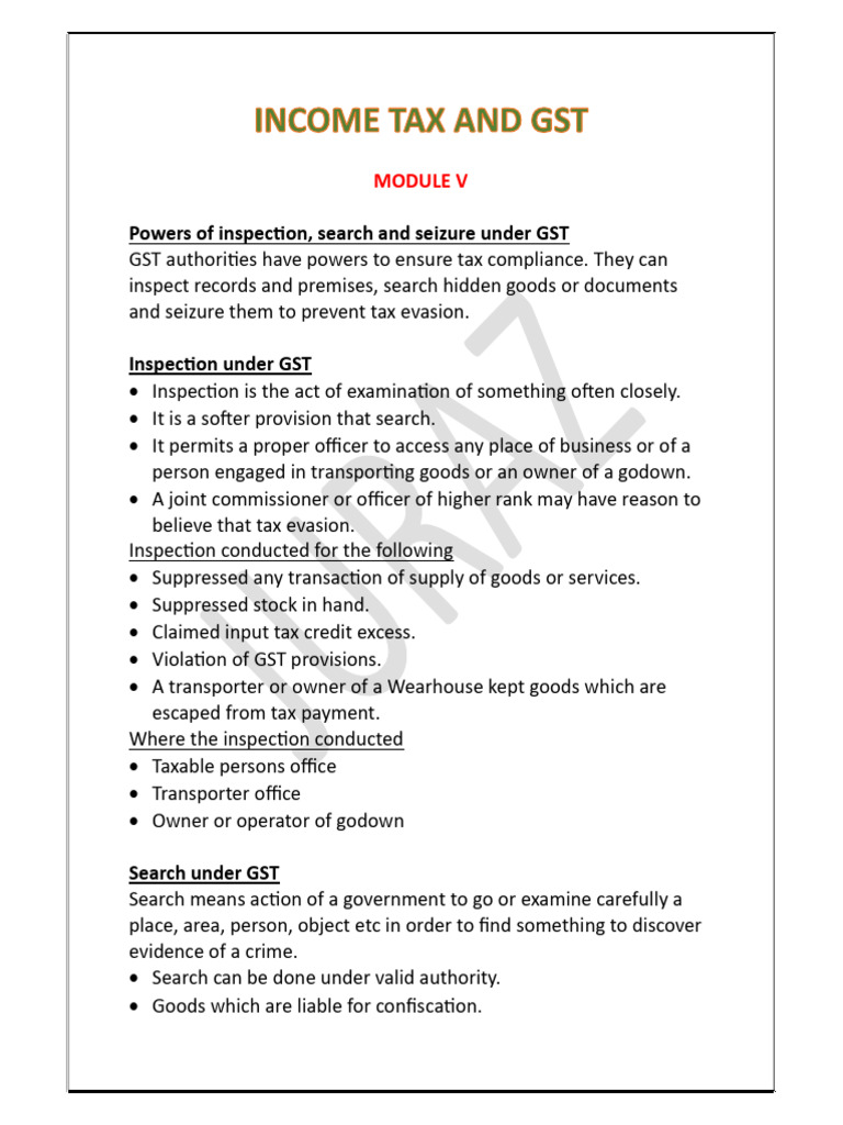 GST Module V | PDF | Invoice | Taxes