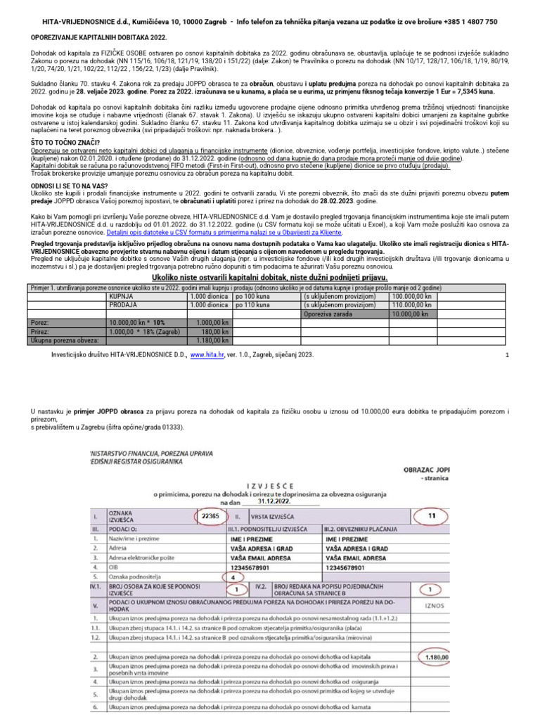 Porez Na Dobit - Hita | PDF