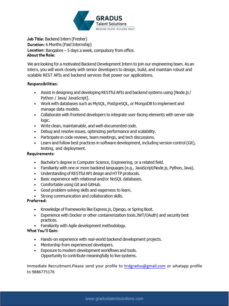 Backend Intern | PDF