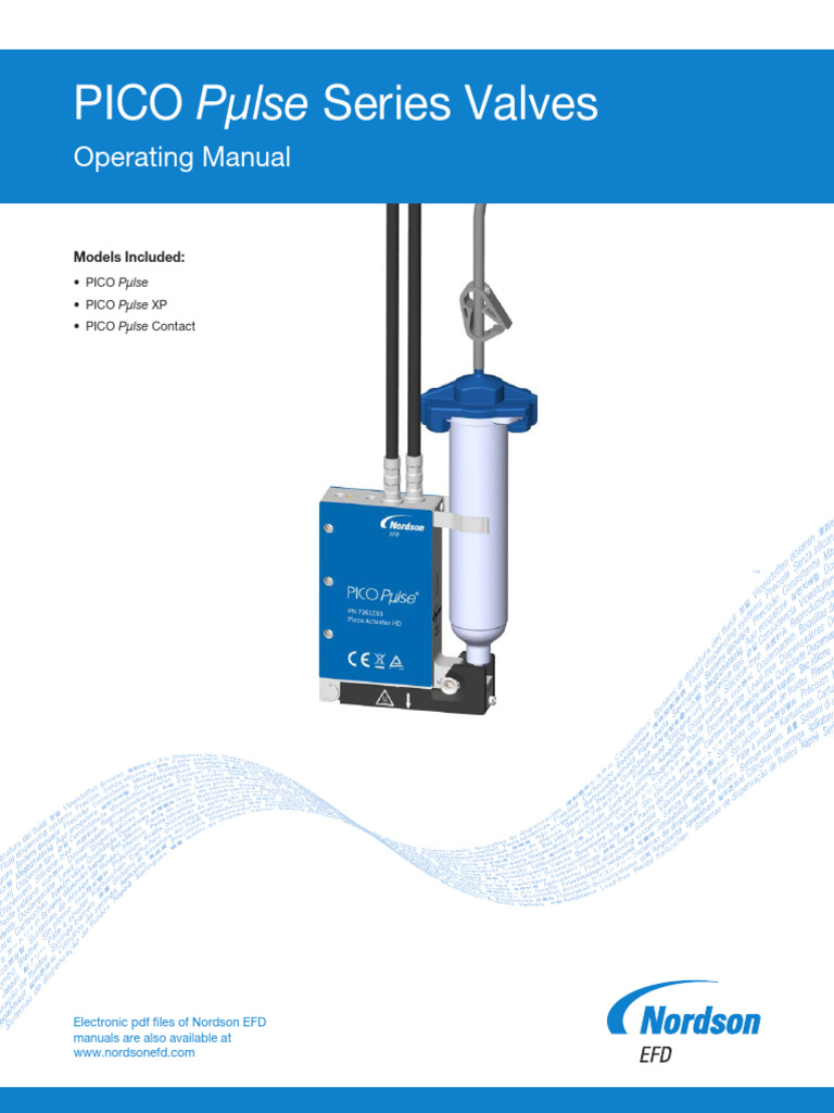 Nordson EFD PICO Pulse Operating Manual | PDF | Valve | Actuator