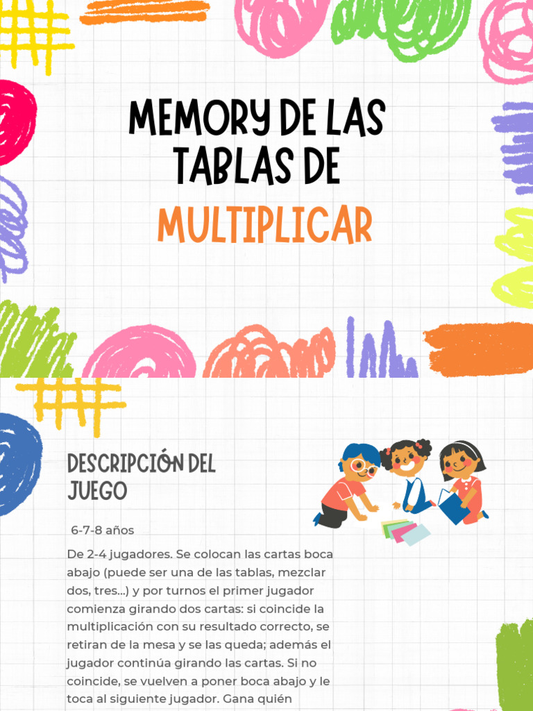Memory Tablas de Multiplicar | PDF