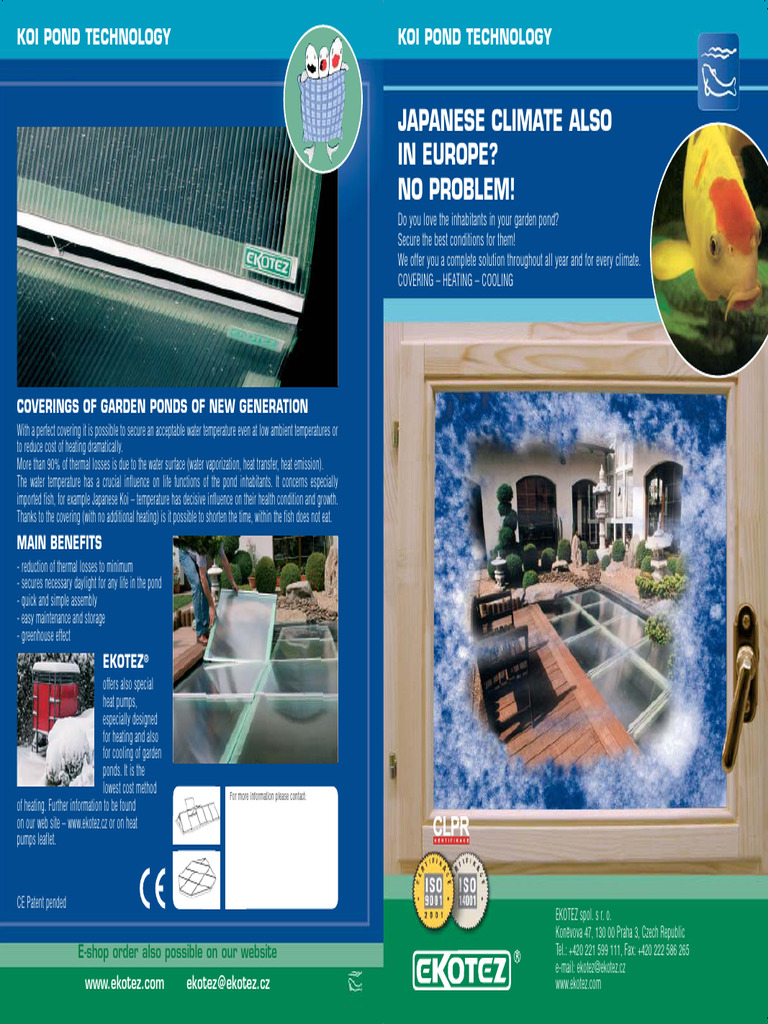 Japanese Climate Also in Europe? No Problem!: Koi Pond Technology Koi ...