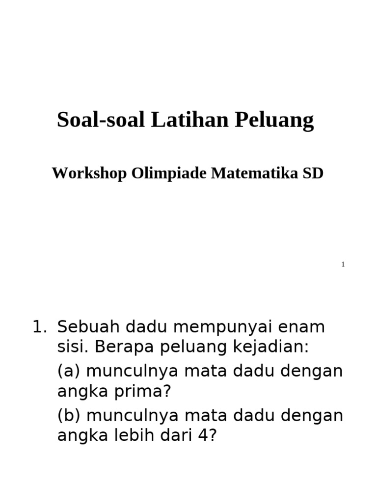 Soal Latihan Peluang | PDF