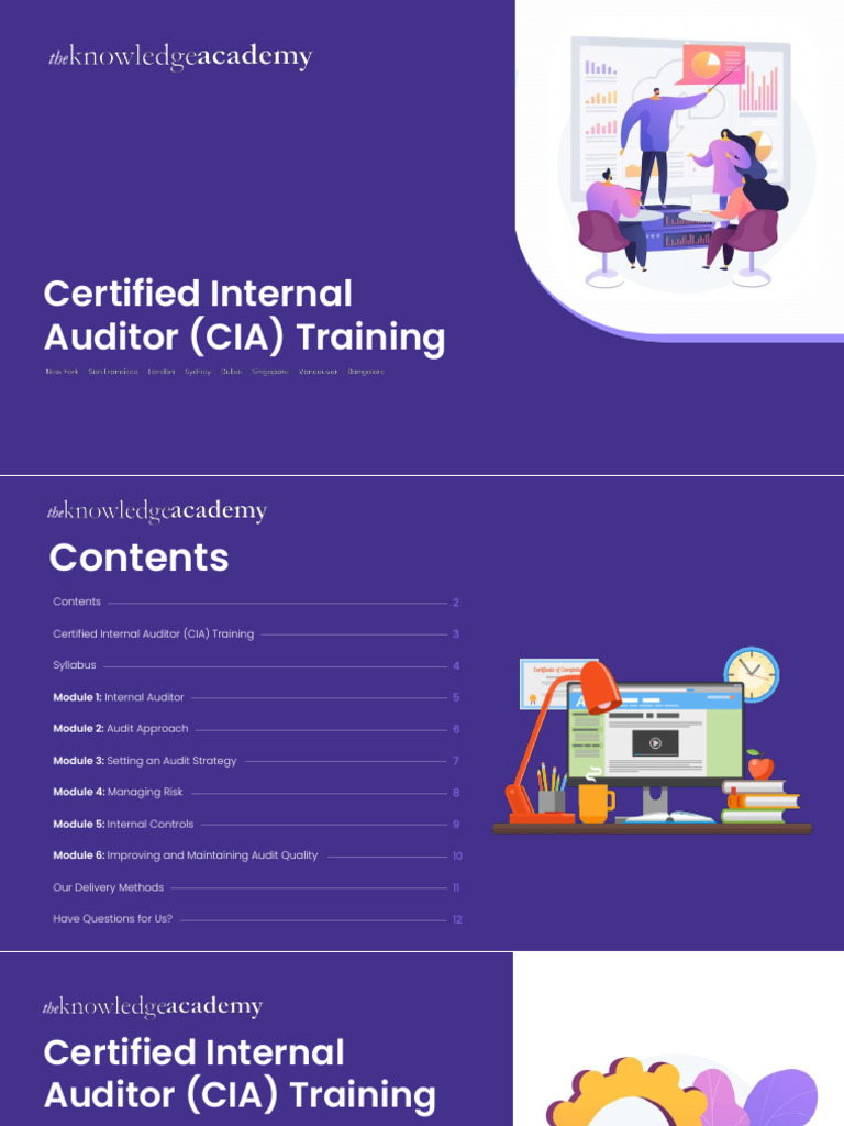 CIA Training Course Overview | PDF | Internal Audit | Audit
