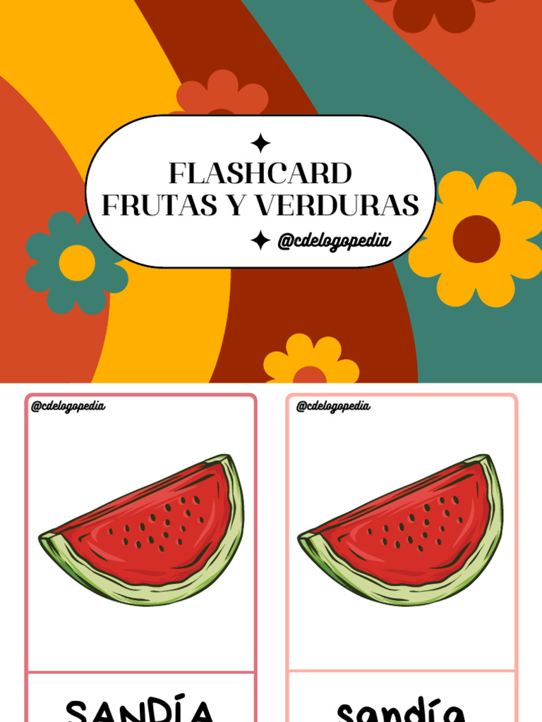Flashcard Frutas y Verduras - Gratuito | PDF