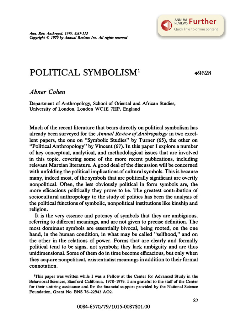 Political Symbolism in Anthropology | PDF | Ideologies | Anthropology
