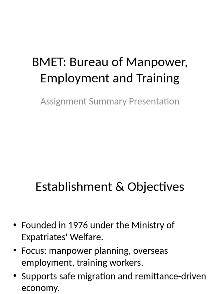 BMET Overview: Structure and Services | PDF