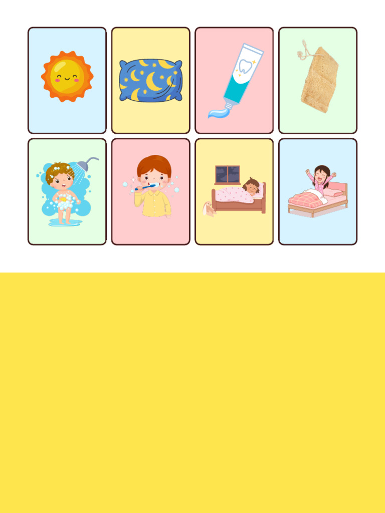 Colorful School Objects Memory Game Flashcards | PDF