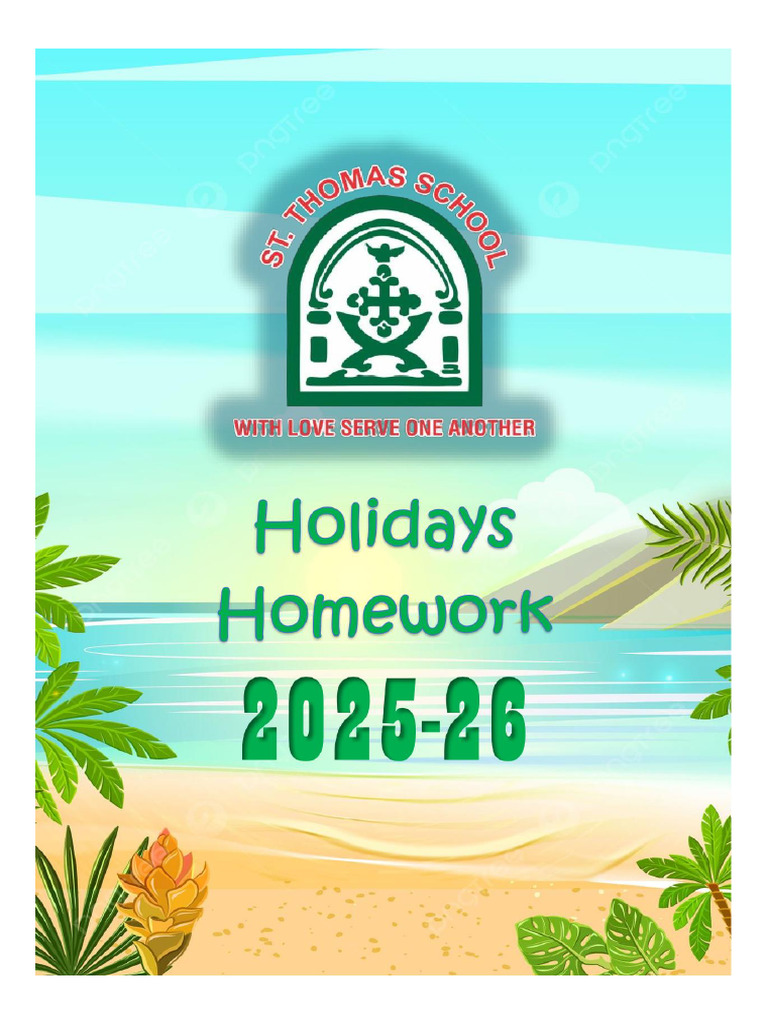 Holiday Homework Classes 5 To 12 | PDF