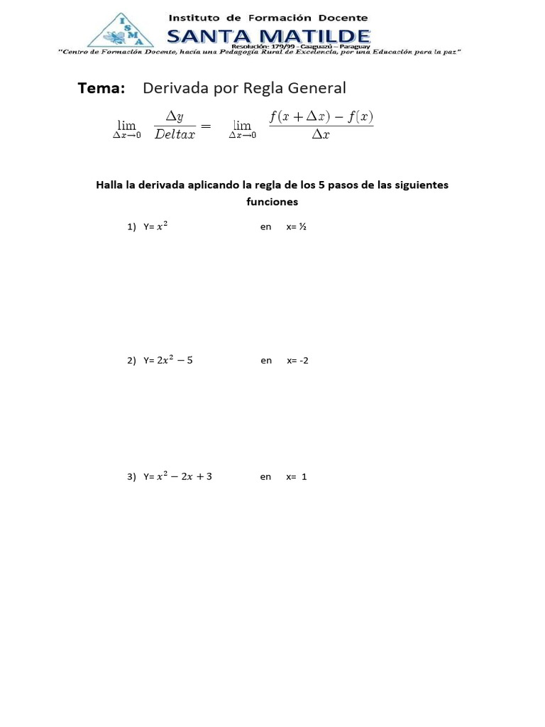 Clase 2 Derivada Por Regla General | PDF