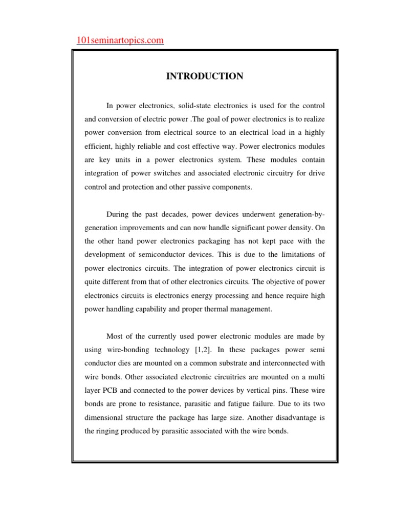Power Electronics Packaging Guide | PDF