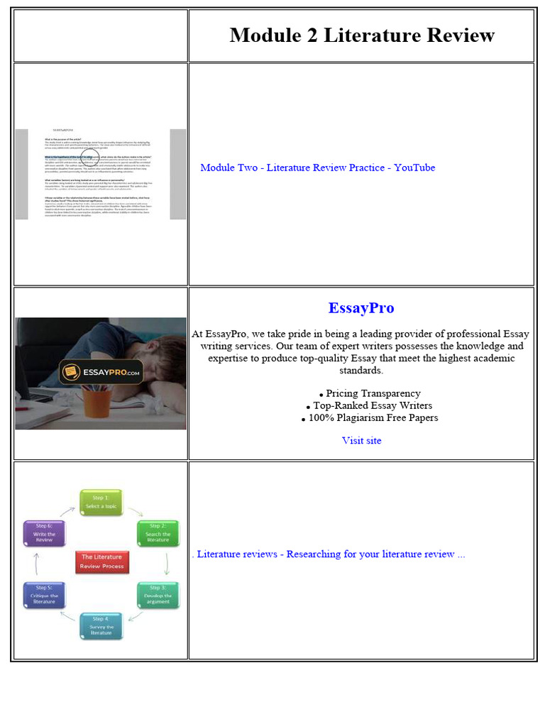 Module 2 Literature Review | PDF | Essays | Qualitative Research