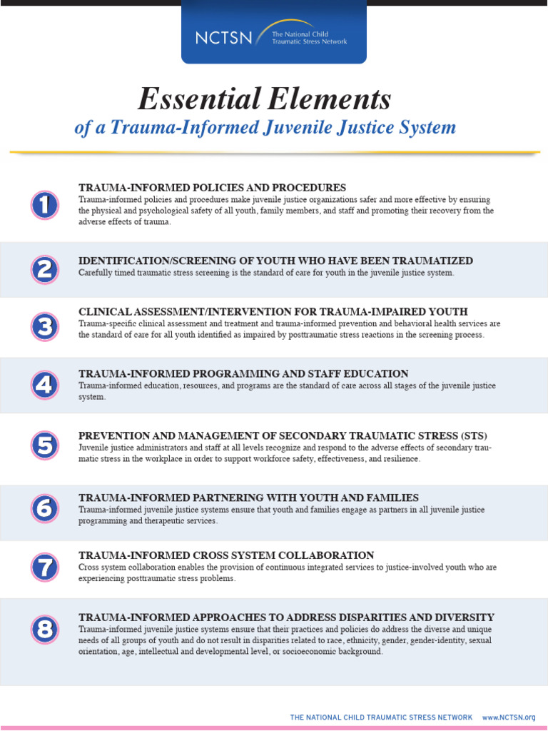 Essential Elements of A Trauma-Informed Juvenile Justice System | PDF ...