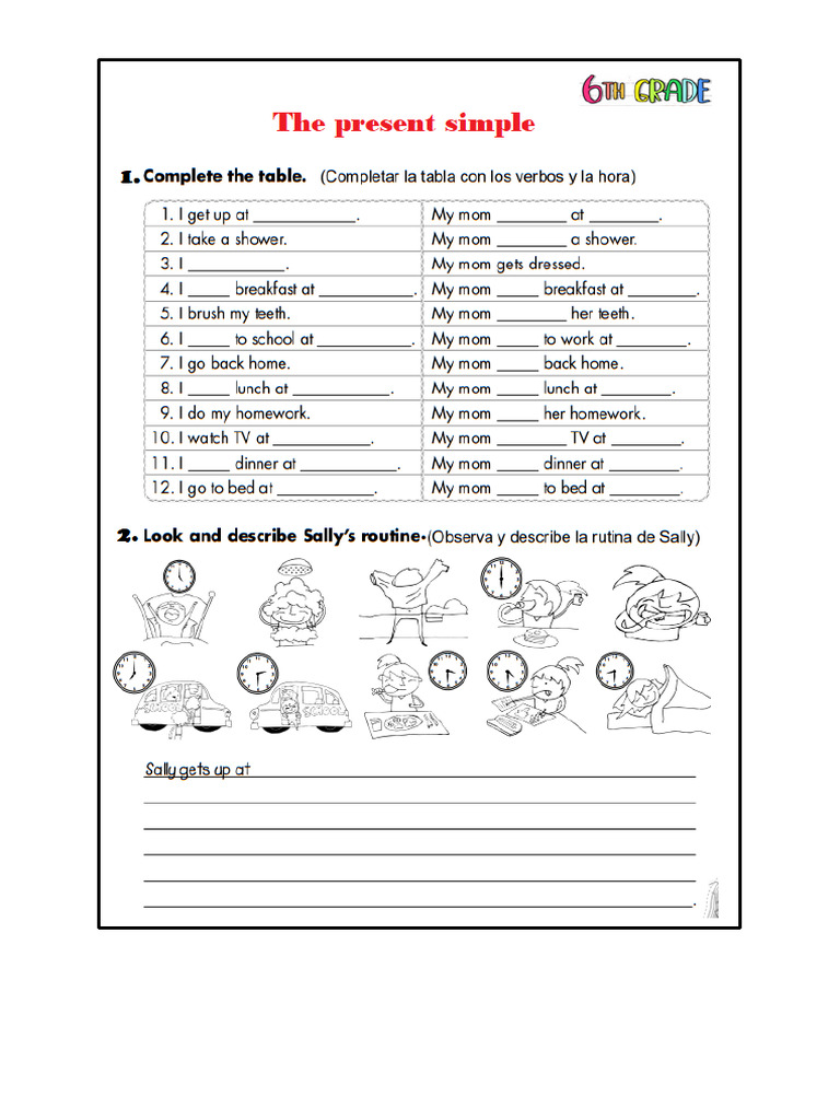 Woksheet Simple Present Time | PDF