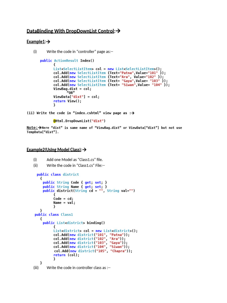 DataBinding With DropDownList Control | PDF | Databases | Software