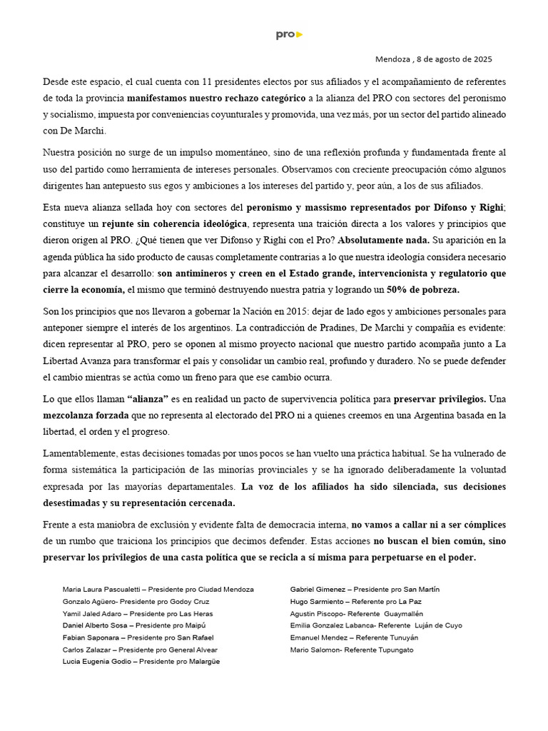 Comunicado Pro | PDF