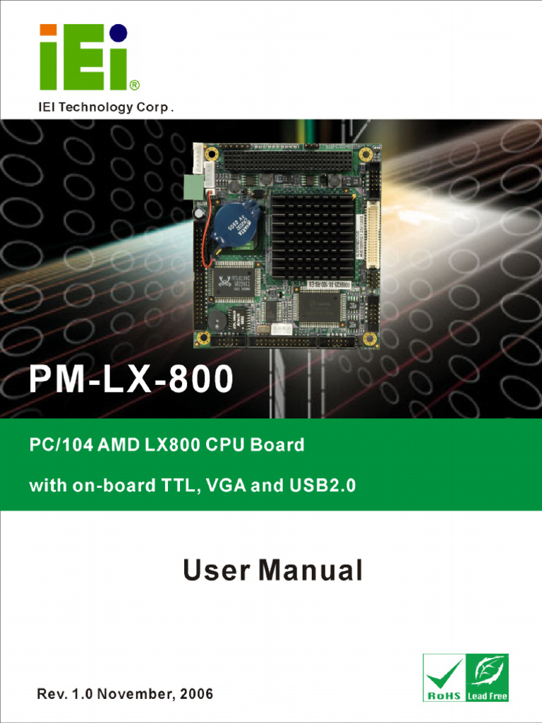 PM-LX-800_UMN_V1.0 | PDF | Bios | Central Processing Unit