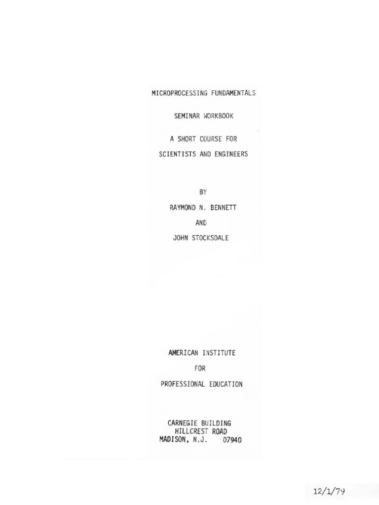 Microprocessor Fundamentals Sym1 | PDF