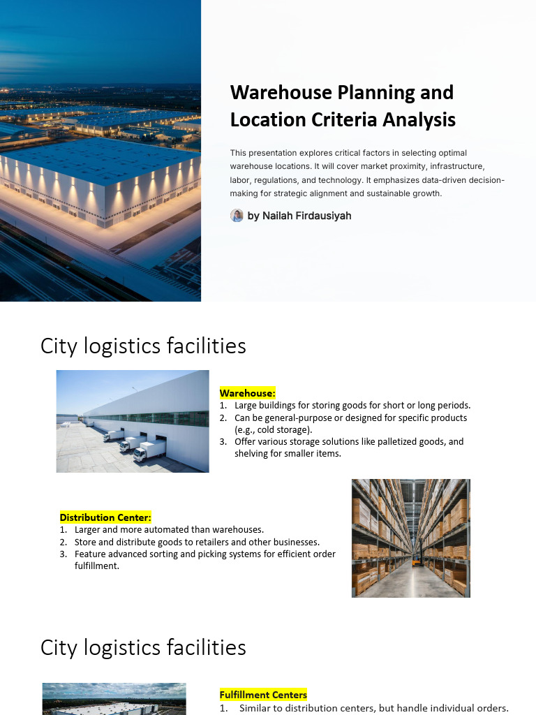Warehouse Location Selection Factors | PDF | Warehouse | Logistics