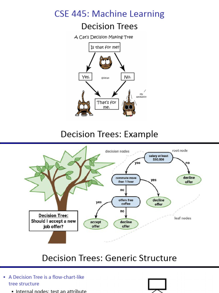 CSE 445 - Lecture 6 - Decision Trees | PDF | Applied Mathematics | Algorithms
