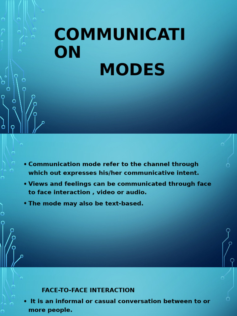 Understanding Communication Modes | PDF