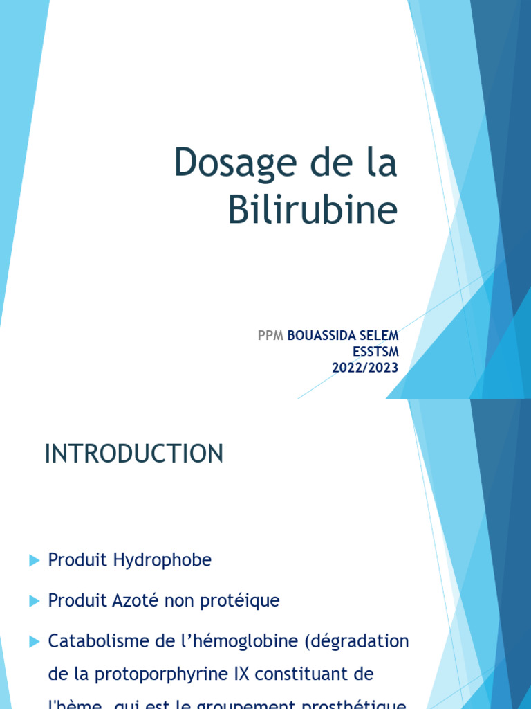 Dosage de la Bilirubine et Interprétation | PDF