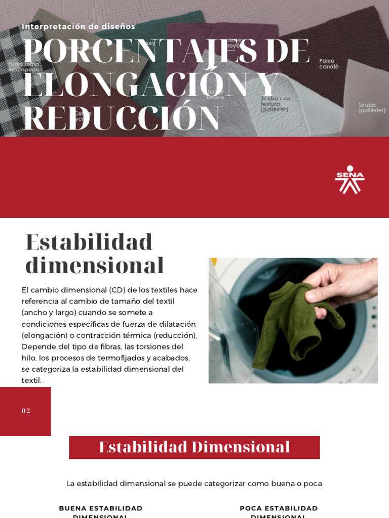Elongación y Estabilidad Dimensional Textil | PDF | Textiles