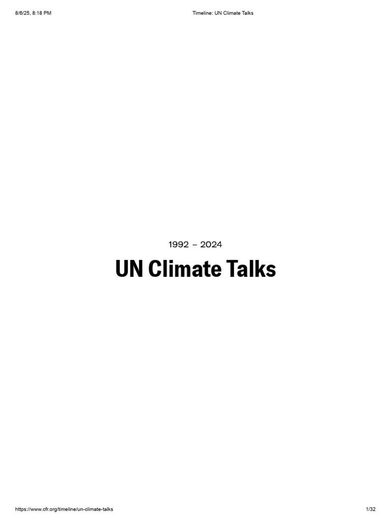 Timeline - UN Climate Talks | PDF | Kyoto Protocol | United Nations ...