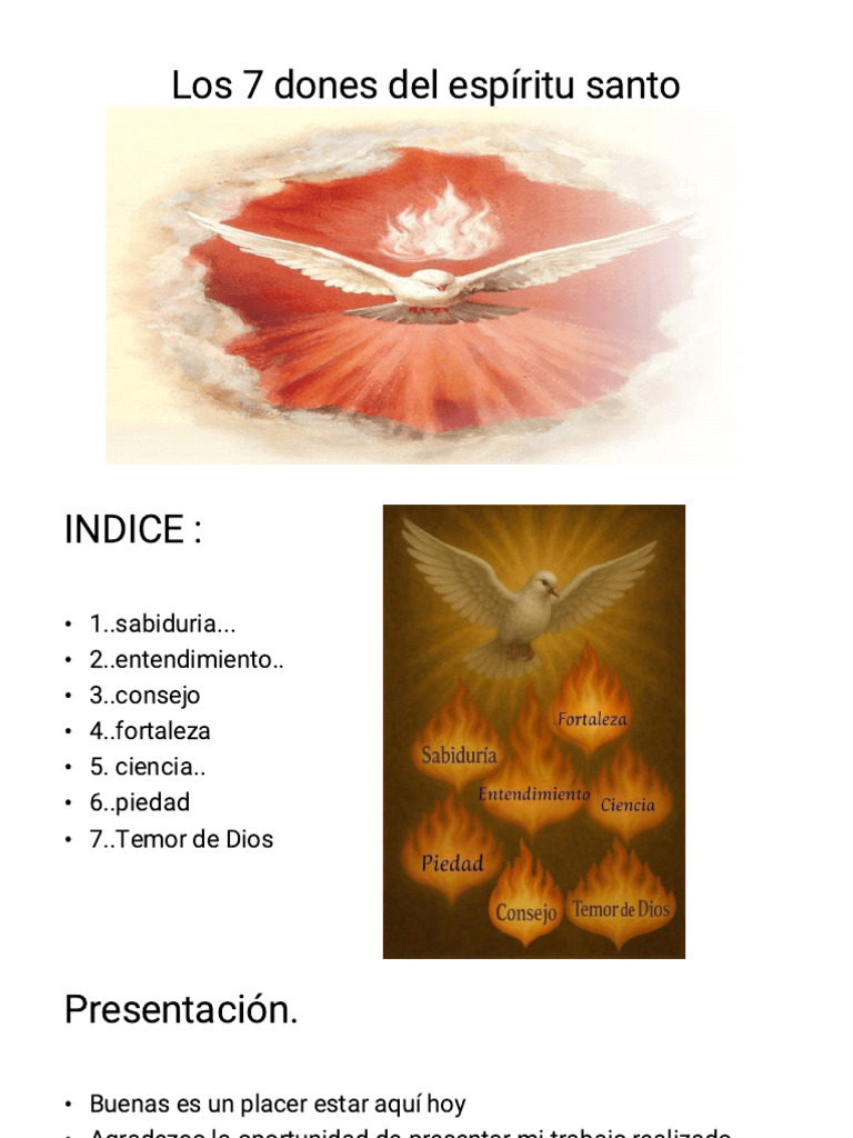 Los 7 Dones del Espíritu Santo | PDF | espíritu Santo | Gracia divina