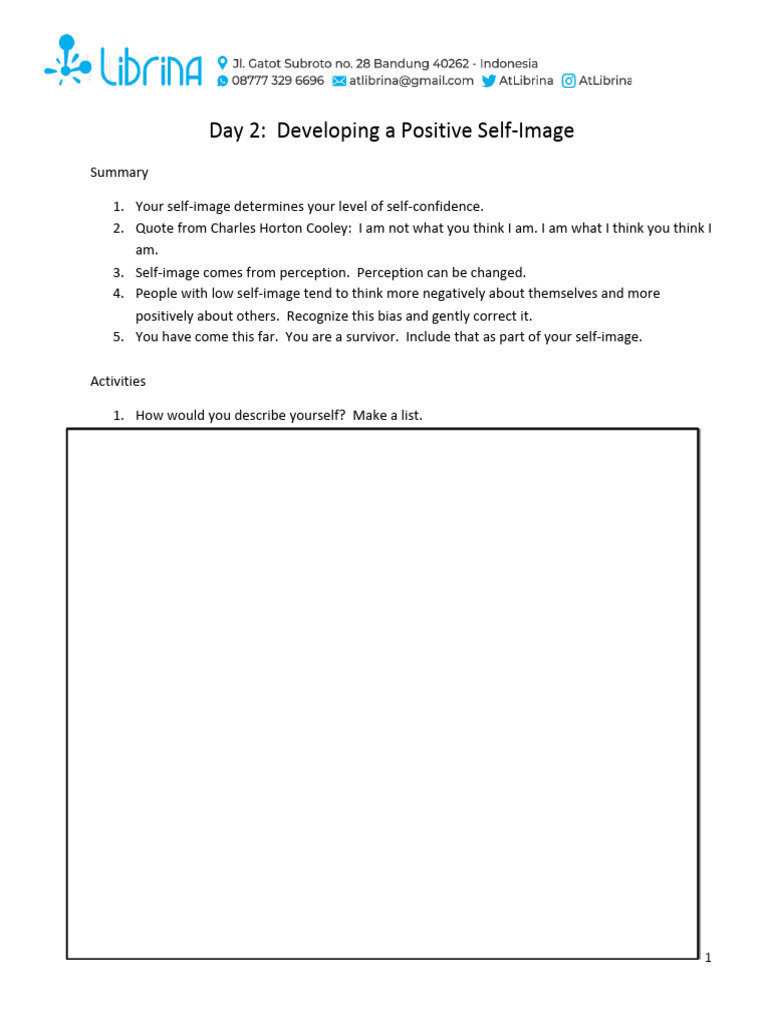 Boosting Your Self-Image Strategies | PDF