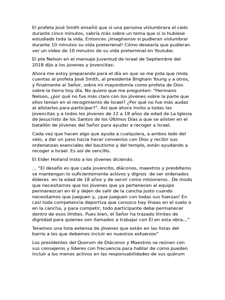 Discurso Fortalecer A La Juventud | PDF | Cristo (título)