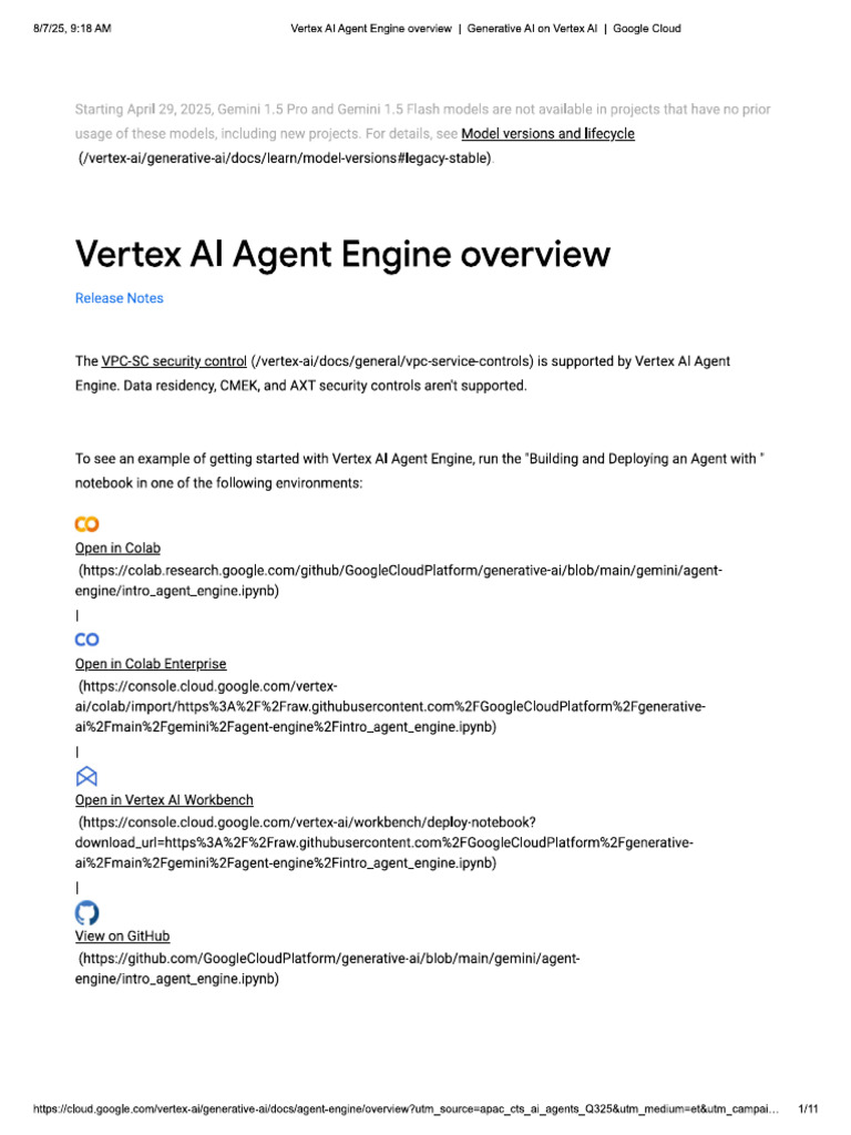 GenAIon Vertex AI Agent Development Kit Agent Engine Overview | PDF