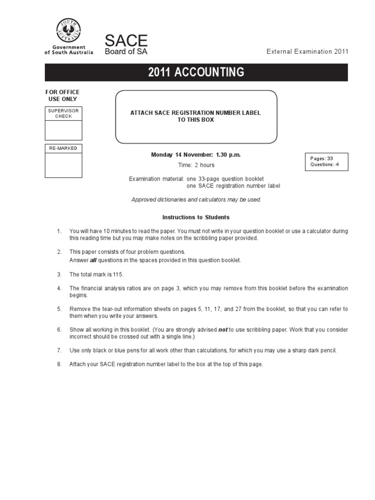 2011 Accounting: For Office Use Only Attach Sace Registration Number ...