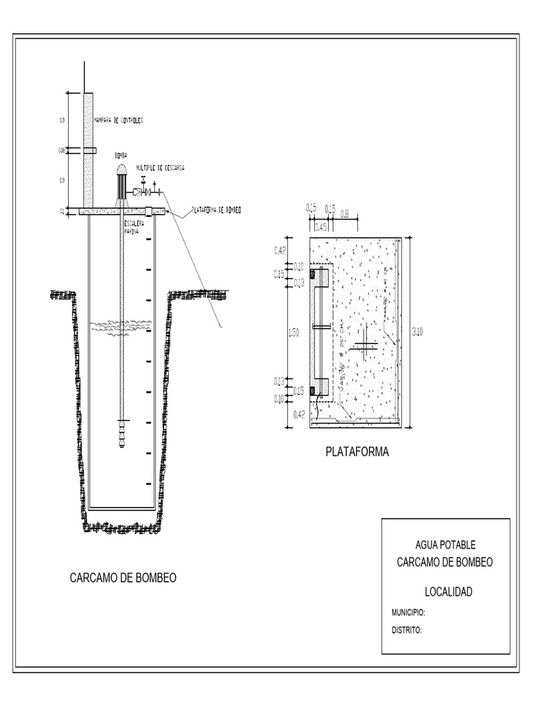 Cárcamo de Bombeo de Agua Potable | PDF