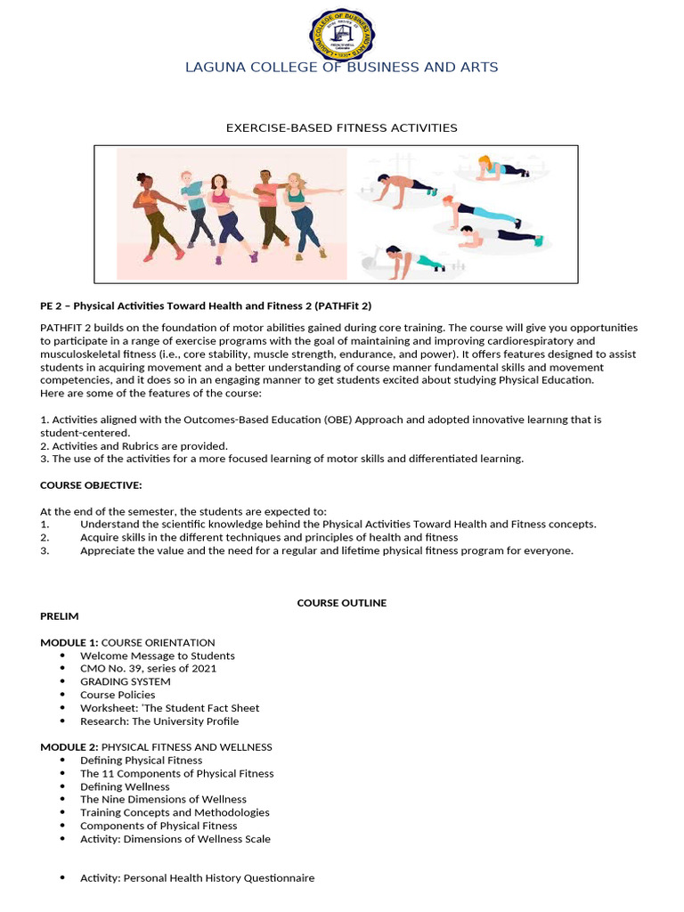 PATHFit 2: Fitness for College Students | PDF | Physical Education ...