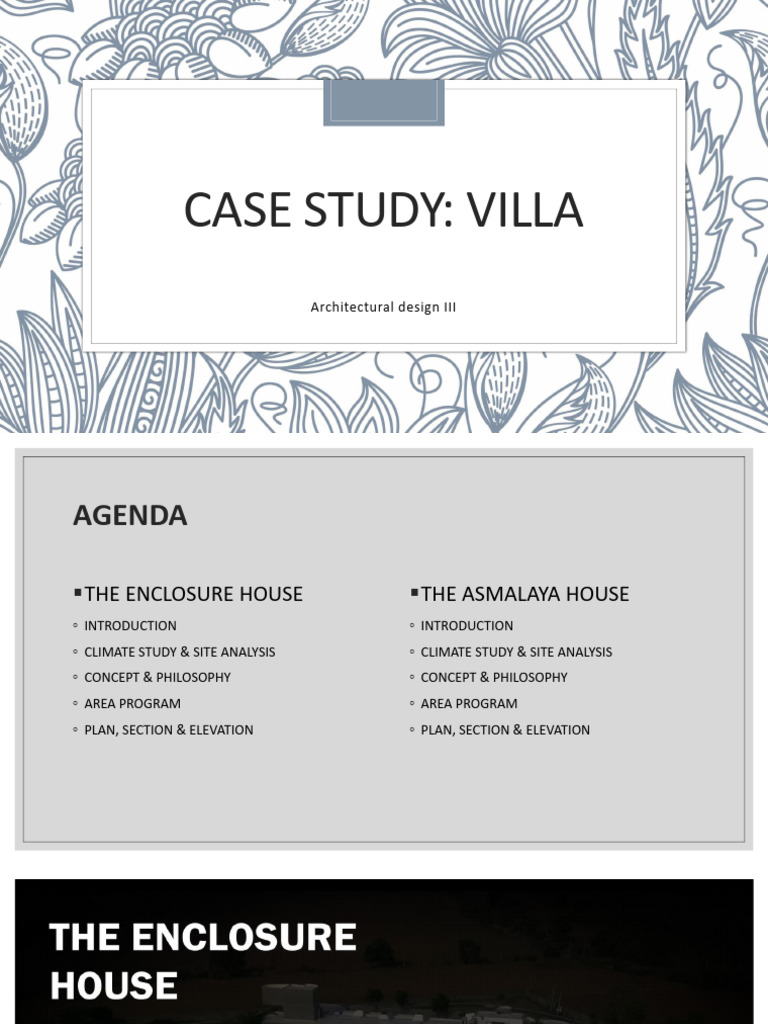 Villa Case Study: Architectural Insights | PDF | Building Engineering