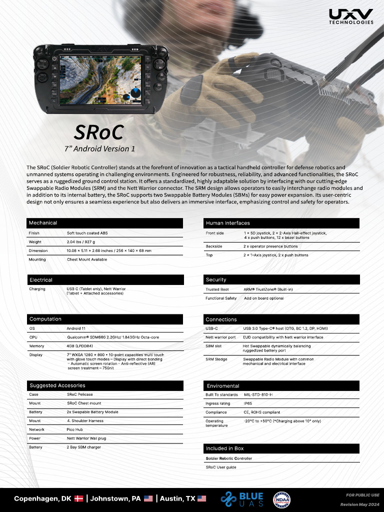 SRoC Tactical Controller Overview | PDF | Tablet Computer | Usb